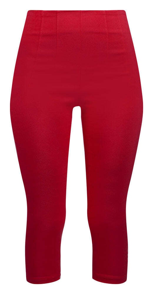 Red Retro Gal High Waist Pinup Capris | Broadway Pinups